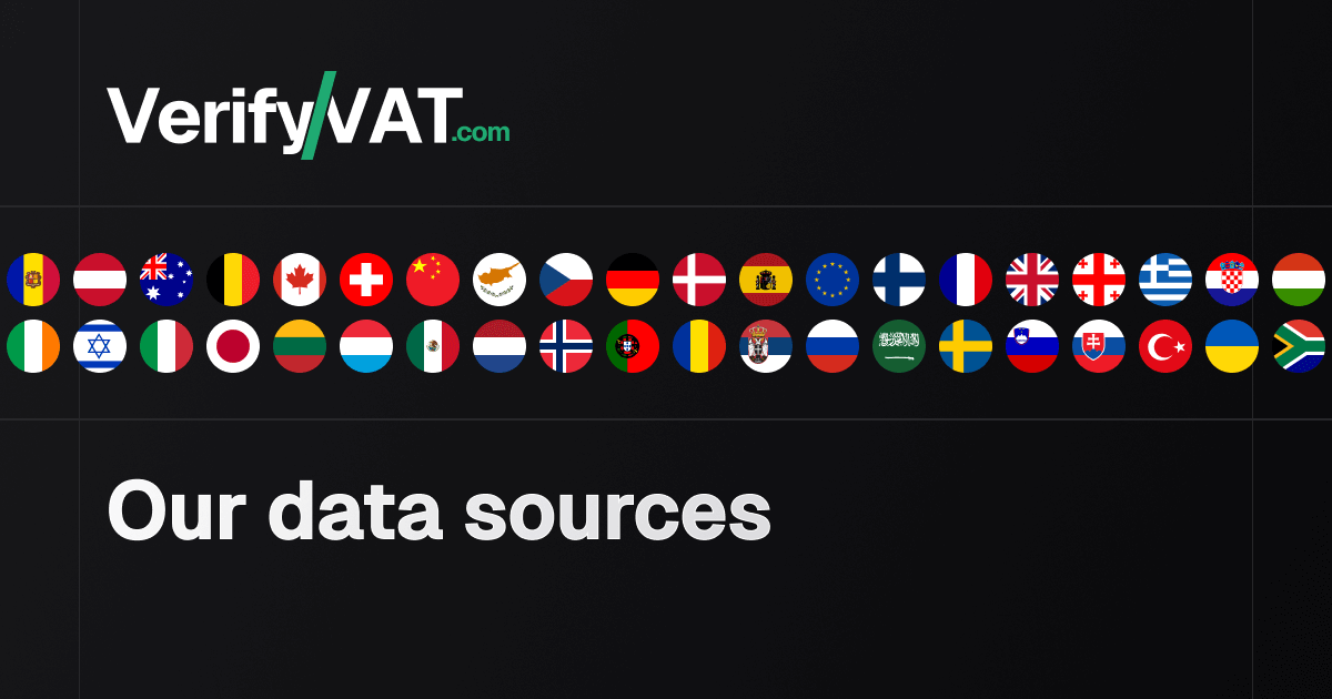 Our Data Sources | VerifyVAT.com